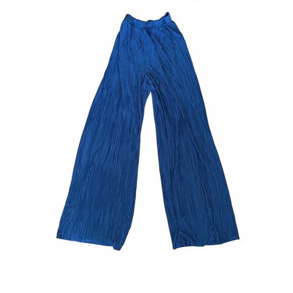 American Vintage | Pants & Jumpsuits | Elegant Royal Blue Flowy Pants ...